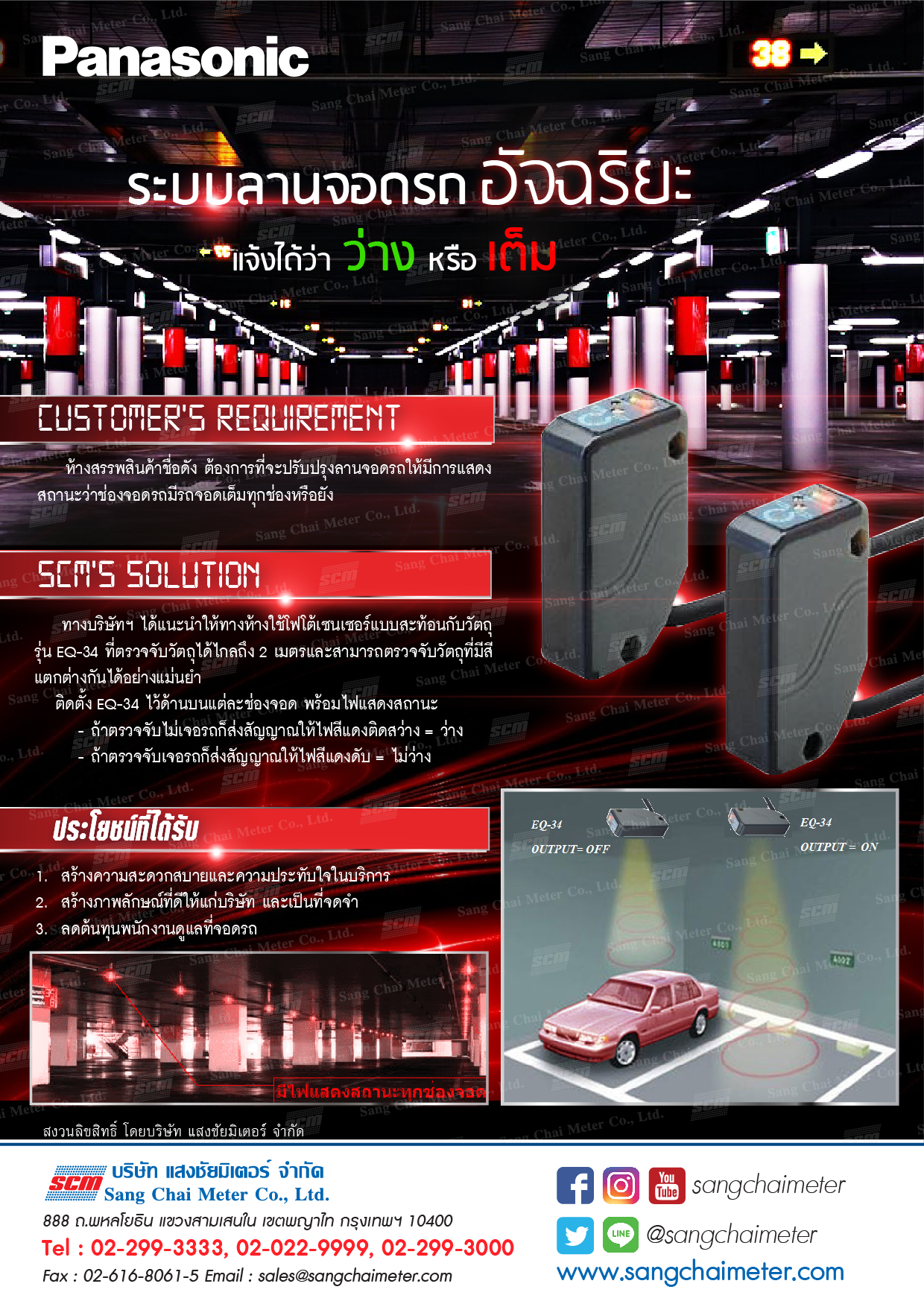Reflective Photoelectric Sensor รุ่น EQ-34 - บริษัท แสงชัยมิเตอร์ จำกัด